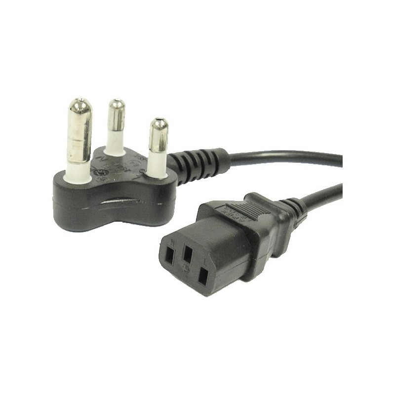 C13 IEC SOCKET - 16A PLUG TOP POWER LEAD - 5m PC-MAE6ACIC13BK5 - GeeWiz