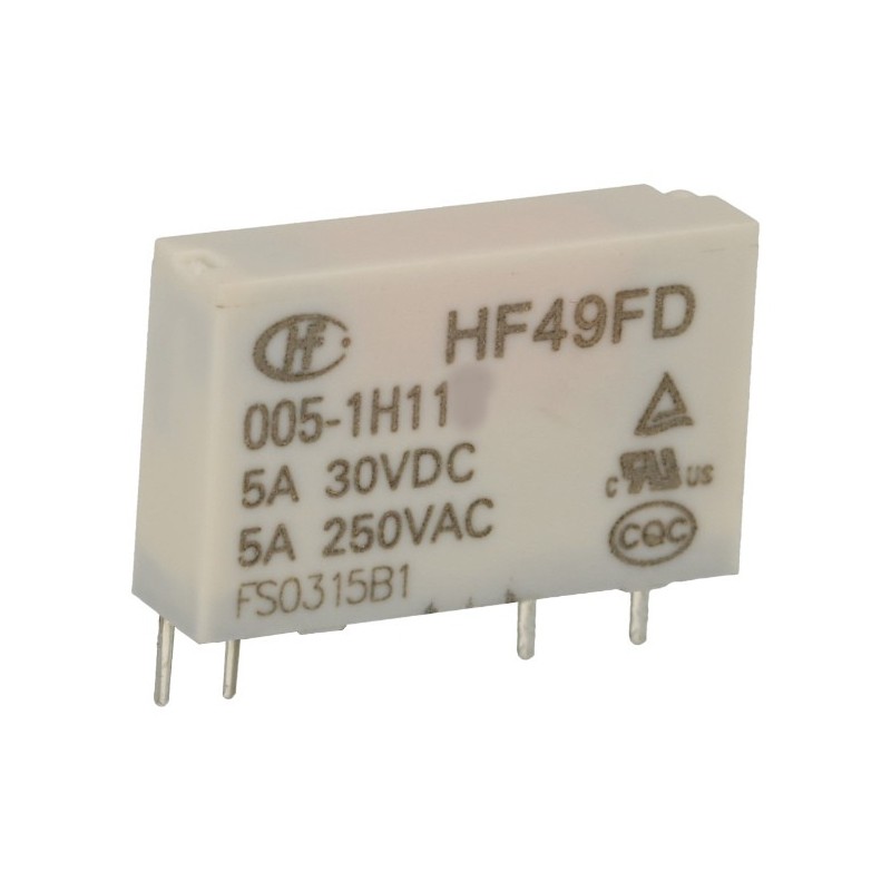 Relay SIL/SIP Spst 5V 5A Pcb HF49FD/005-1H11 - GeeWiz