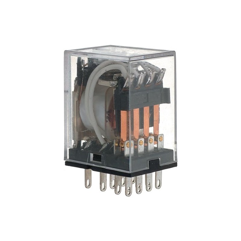 Plugin Relay Qpdt 6A 12VDC Rect 14PLU HF18FF/012-4Z1T - GeeWiz