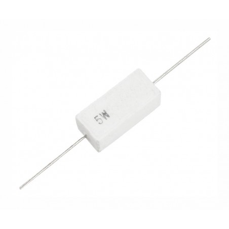 Resistor 5W 10K P/FILM White Ceramic - MPQ10 SQP500-10K-J-BP - GeeWiz