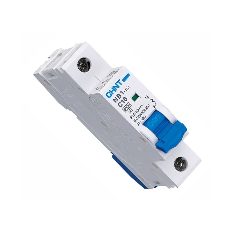 MINI Circuit Breaker 16A 1P 10KA C Curve NB1-63H-10KA-1P-C16 - GeeWiz