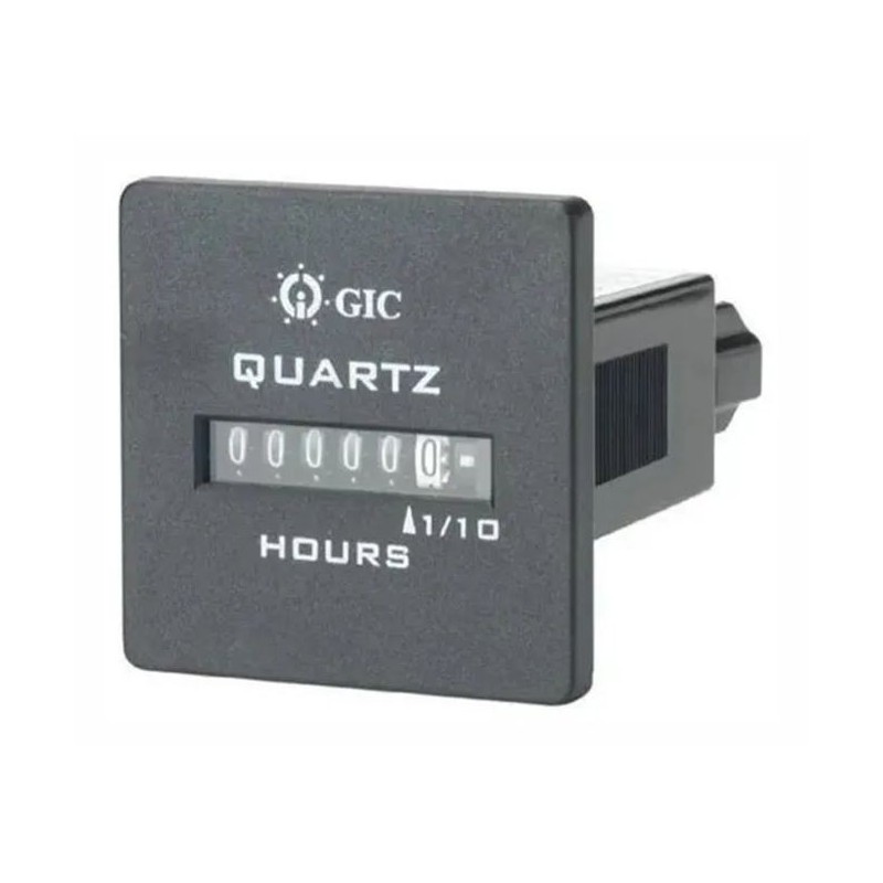 Hour Meter 48MM Square Mount Bezel 90-264 Vac LA25F1 - GeeWiz