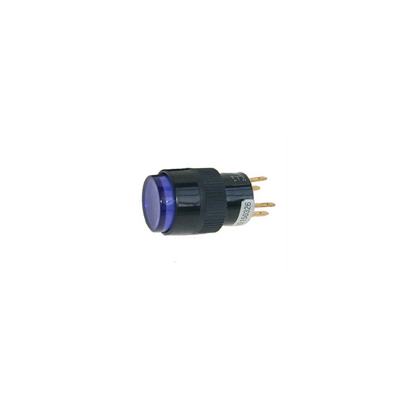 PUSH BUTTON SWITCH LATCH 15mm IL 24V 3A PURPLE B1856C-BL - GeeWiz