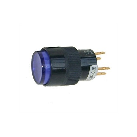 PUSH BUTTON SWITCH LATCH 15mm IL 24V 3A PURPLE B1856C-BL - GeeWiz