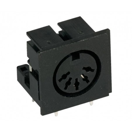 Socket Din R/A Pcb 5-PIN 240-D K3711C No Shield - GeeWiz
