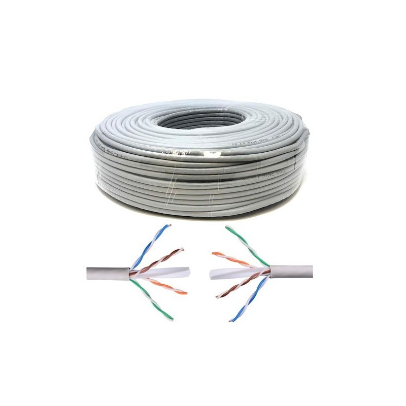 CAT6 UTP ETHERNET CABLE CCA SOLID GREY - 500m/ROLL H726UTPS-GY - GeeWiz
