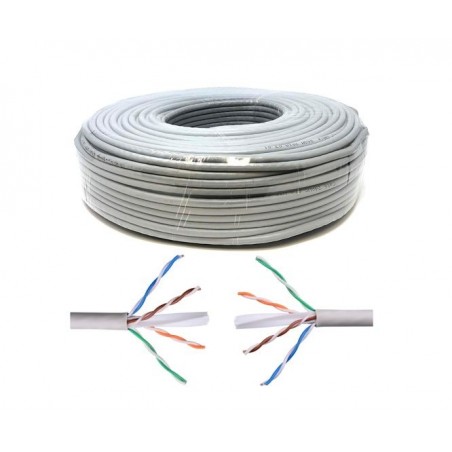CAT6 UTP ETHERNET CABLE CCA SOLID GREY - 500m/ROLL H726UTPS-GY - GeeWiz