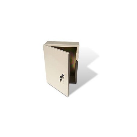 METAL ENCLOSURE BEIGE LOCKABLE 1-KEY HOLE 400x300x120 01-12-P - GeeWiz