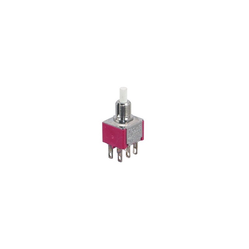 Push Button Switch MINI Dpdt ON-MOM Sol P8702-F4BQ-E-H-Z54 - GeeWiz