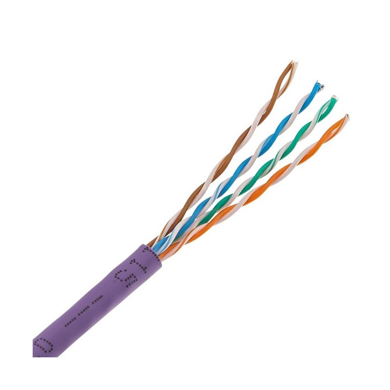 CAT6 Utp Ethernet Cable NO-SCREEN 8C Solid Purple UTP4V5SV - GeeWiz