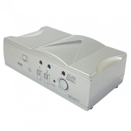 2 PORT AUTO KVM SWITCH 200MHz 140x80x41mm KVM2WC - GeeWiz