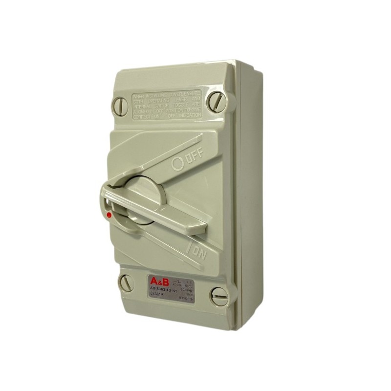 Load Break Switch 63A 3P 440VAC IP66 Encl.lockable Isolator ABIS363 ...