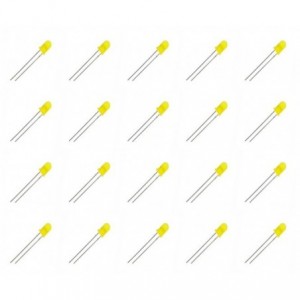 BLINK 5mm ROUND DIFUSED YELLOW LED 500mcd 2.4V 590nm - 1K/BAG LR5BY ...