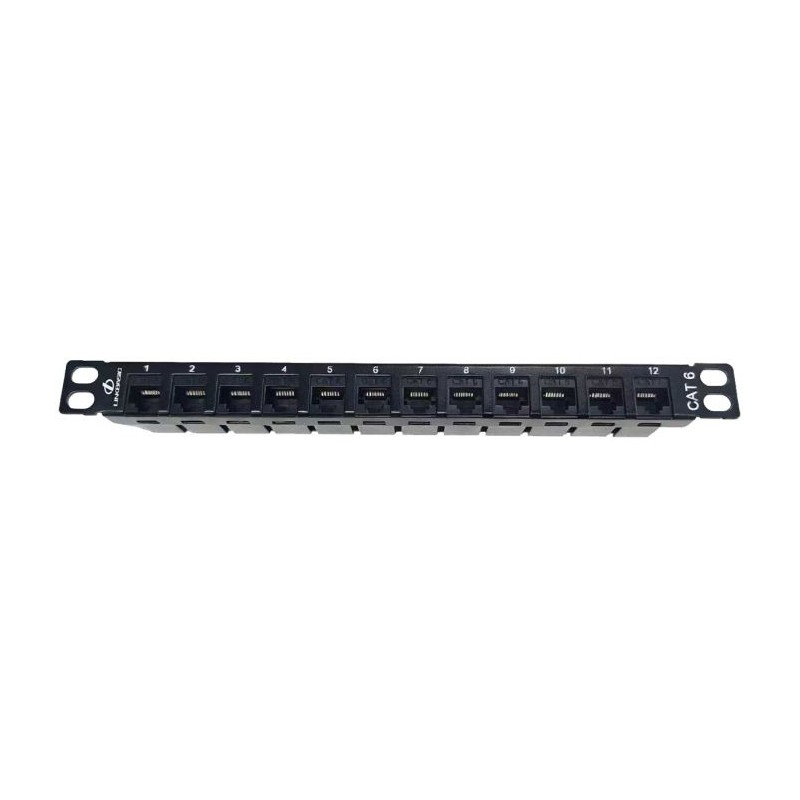 Linkbasic 12 Port Cat6 10-inch Patch Panel for Mini Rack - GeeWiz