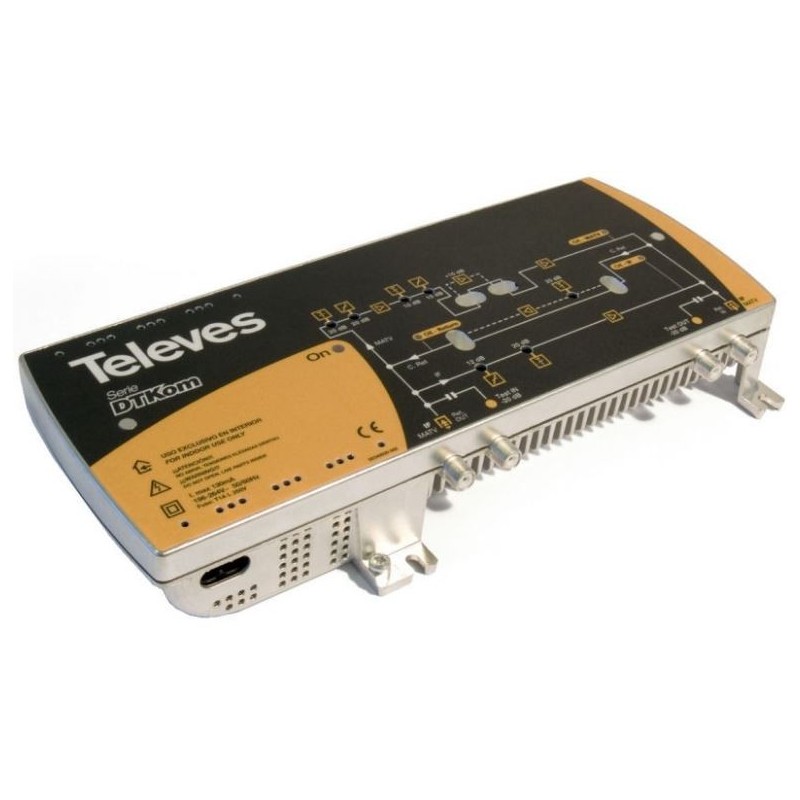 Line Amplifier 47-862Mhz 1 in - 1 out Gain 43/53dB + Slope - GeeWiz