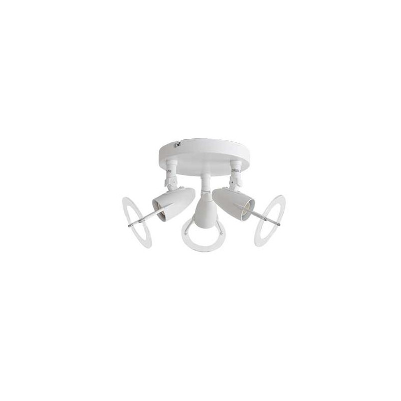 230VAC 3XE14 (R50) 25W Max White Spot Light Fitting - GeeWiz