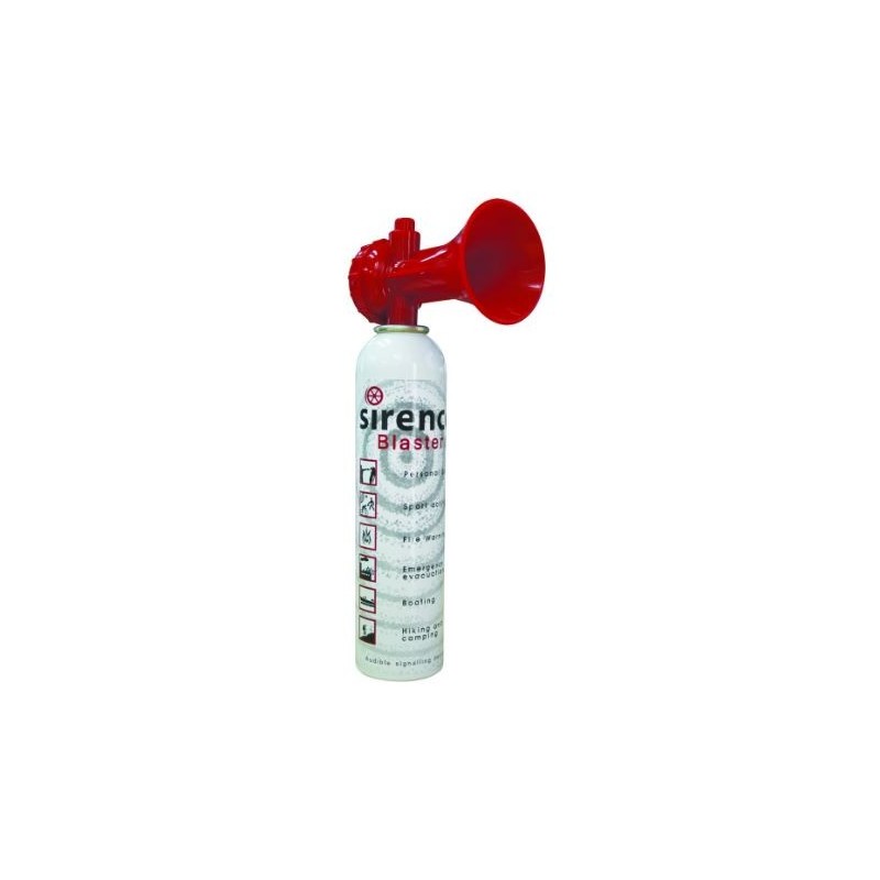 BLASTER- Gas Powered Hand Held SIREN- 127DB- C/W 300ML Cani - GeeWiz