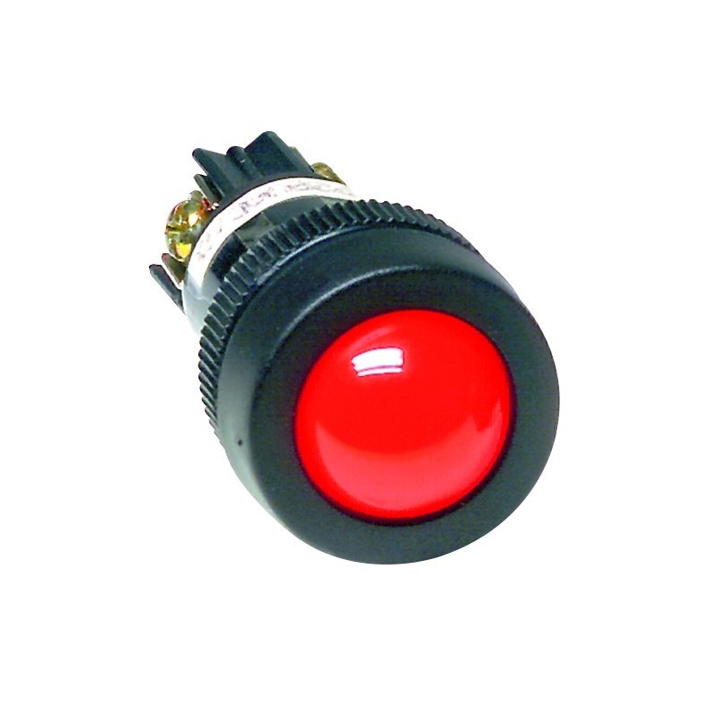 Red 230VAC/DC Econo Cluster LED 22MM - GeeWiz