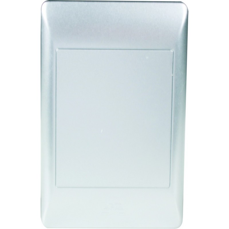 BLANK SILVER COVER PLATE 2x4 - GeeWiz