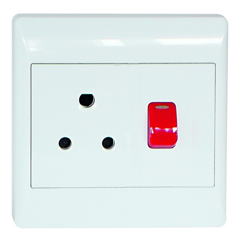 1X16A DEDICATED WHITE SWITCHED SOCKET OUTLET 4x4 - GeeWiz