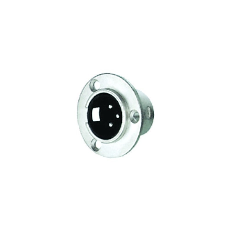 3 Pole Male Cannon Flange Mount Socket - GeeWiz