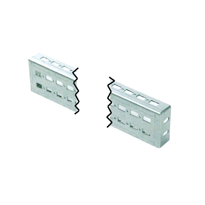 GALV INNER PROFILE FLANGED 2-SLOT 70W x 1000L - GeeWiz
