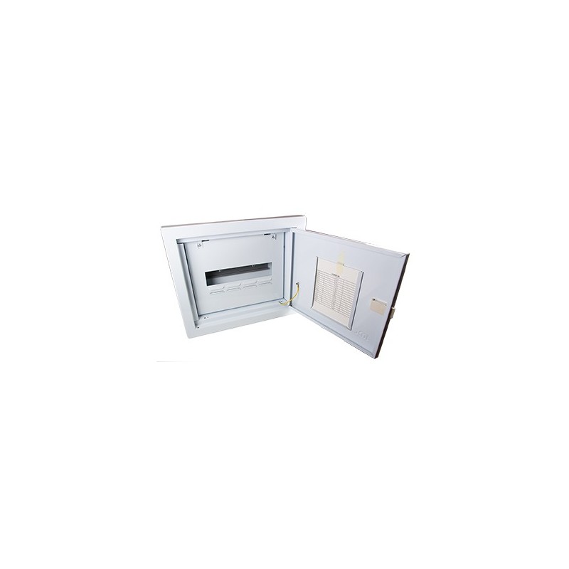White Steel Din Db Flush 12-WAY With Door And Tray - GeeWiz