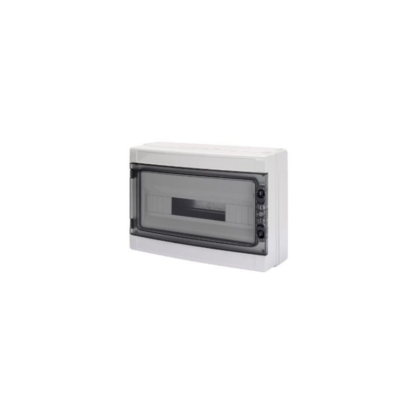 SURFACE DB 1x18M SMOKED DOOR IP65 + TERM BLOCK - GeeWiz