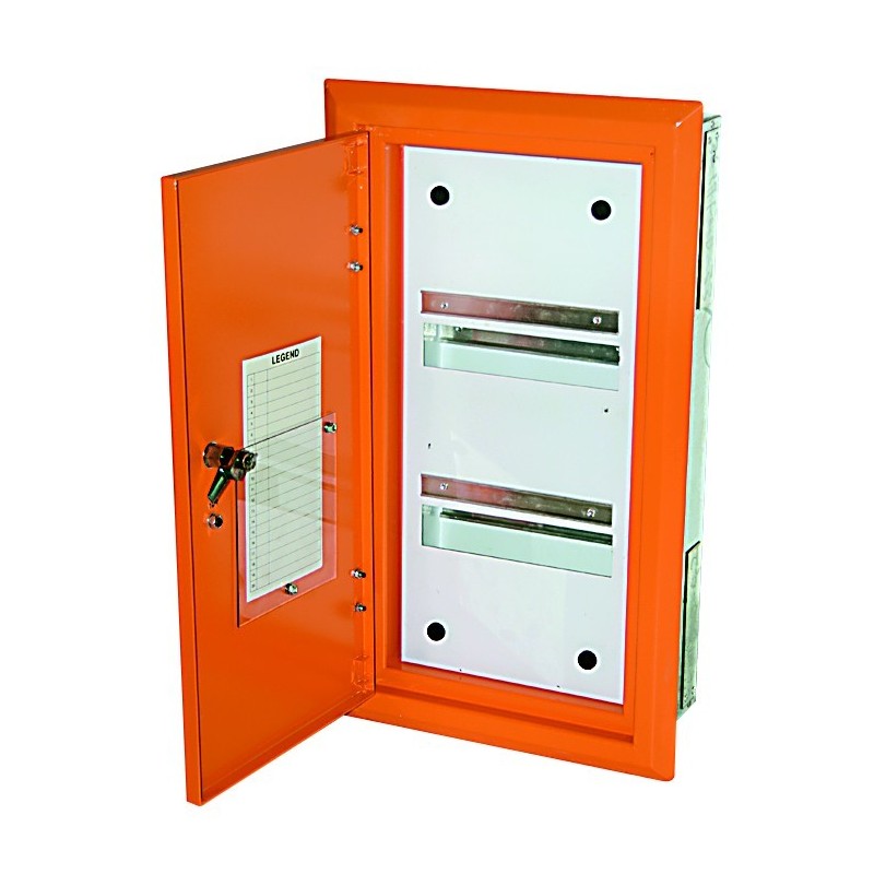 4x16(64) WAY IND STEEL FLUSH DIN DB ORANGE - GeeWiz