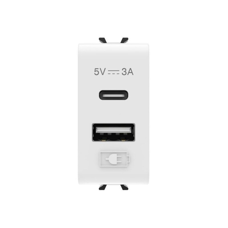 Chorus 1M Usba + Usbc Charger Module 5VDC 3A White - GeeWiz