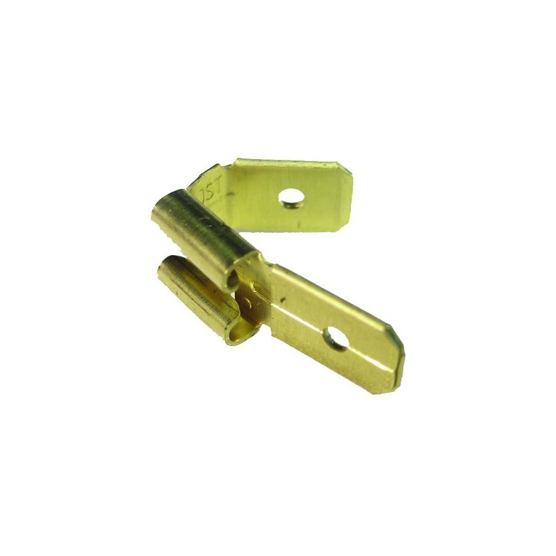 PIGGY BACK OPEN BARREL TERMINAL 6.35X0.8mm /100 - GeeWiz