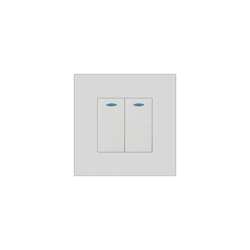 2 Lever 2 Way Switch 3X3 White Orion PRE-ASS. - GeeWiz