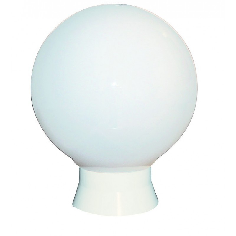 8" PVC Ceiling Light Fitting (opal) Porcelian Lamp Holder - GeeWiz