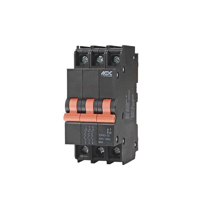 40A 3-POLE 6kA D CURVE MINI RAIL MCB - GeeWiz