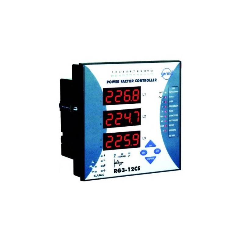 12 STEP PFC CONTROLLER C/W RS-485 & ALARM 144x144 - GeeWiz