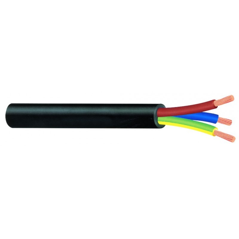 1.0mm x 2 CORE BLACK CABTYRE /50M - GeeWiz