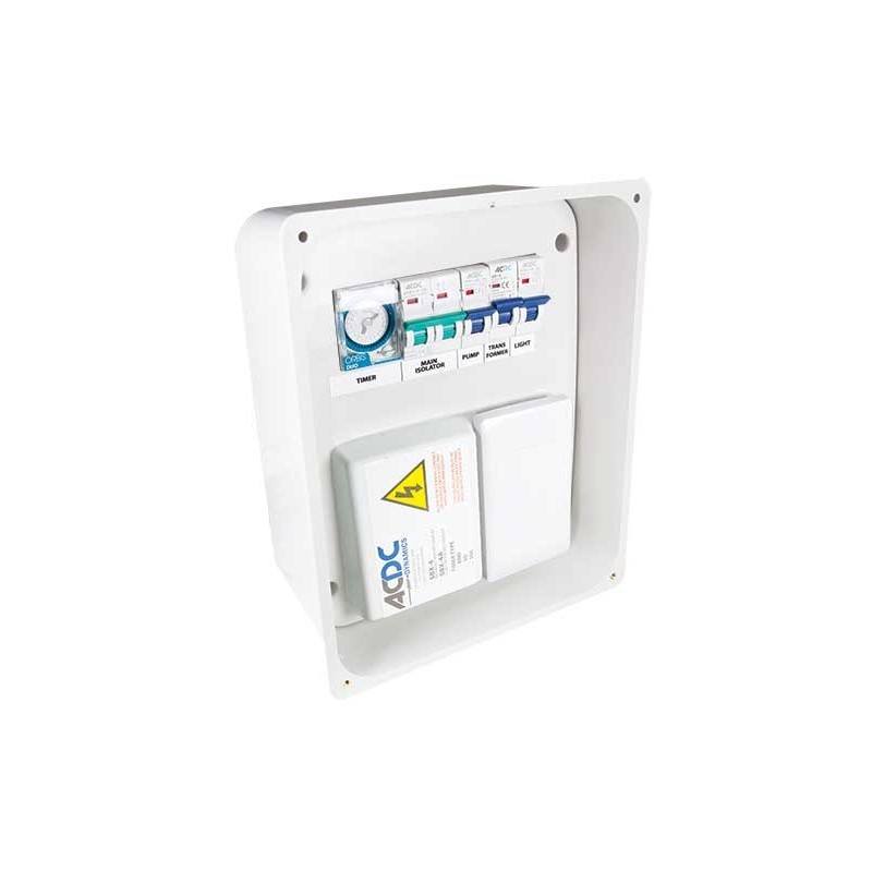 Sw Pool Box W/PROOF 120VA Trf- Timer With Reserve - GeeWiz