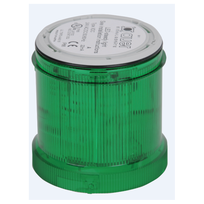 230-240VAC FLASHING GREEN LIGHT LED 2Hz 70mm - GeeWiz