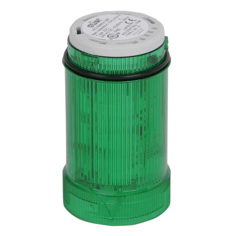 230-240VAC FLASHING GREEN LIGHT LED 2Hz 40mm - GeeWiz