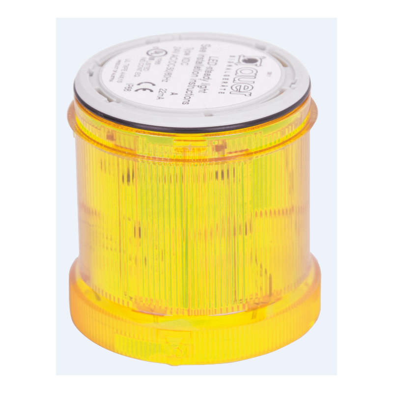 24VAC/DC FLASHING YELLOW LIGHT LED 2Hz 70mm - GeeWiz