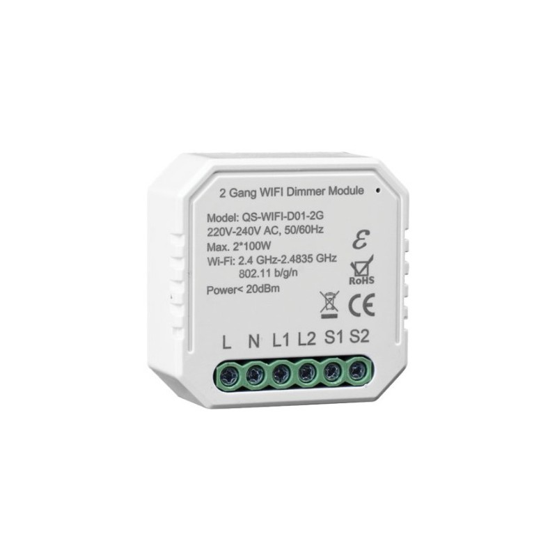 Dimmer 2X100W WIFI + Rf 2 Gang Smart Switch Module - GeeWiz