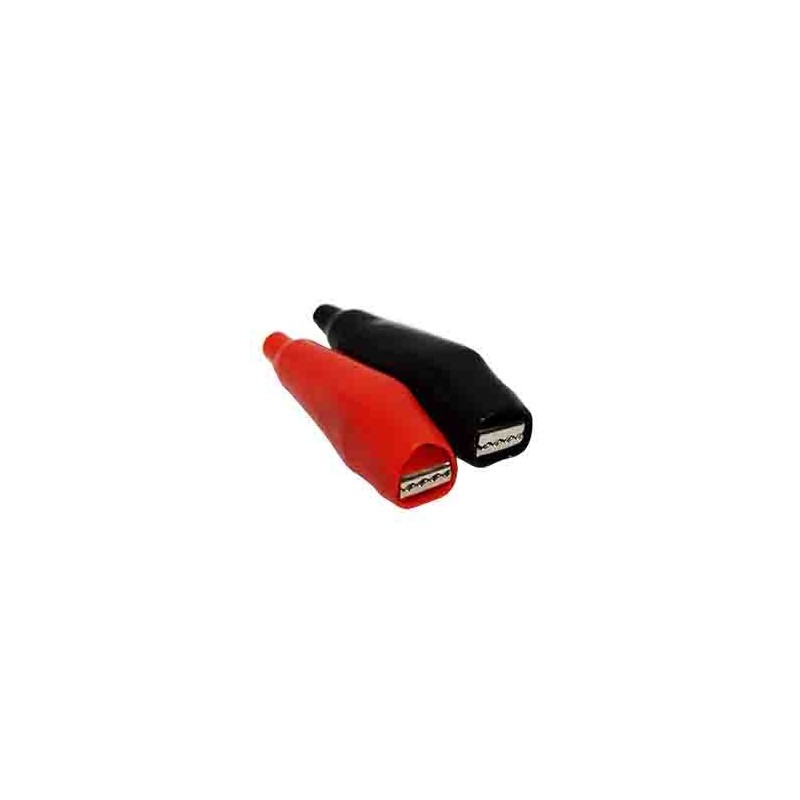 10A BLACK & RED ALLIGATOR CLIP SET - GeeWiz