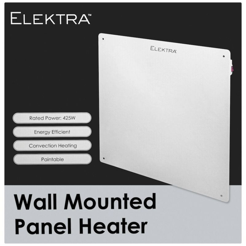 Elektra Wall Mountable Panel Heater - GeeWiz
